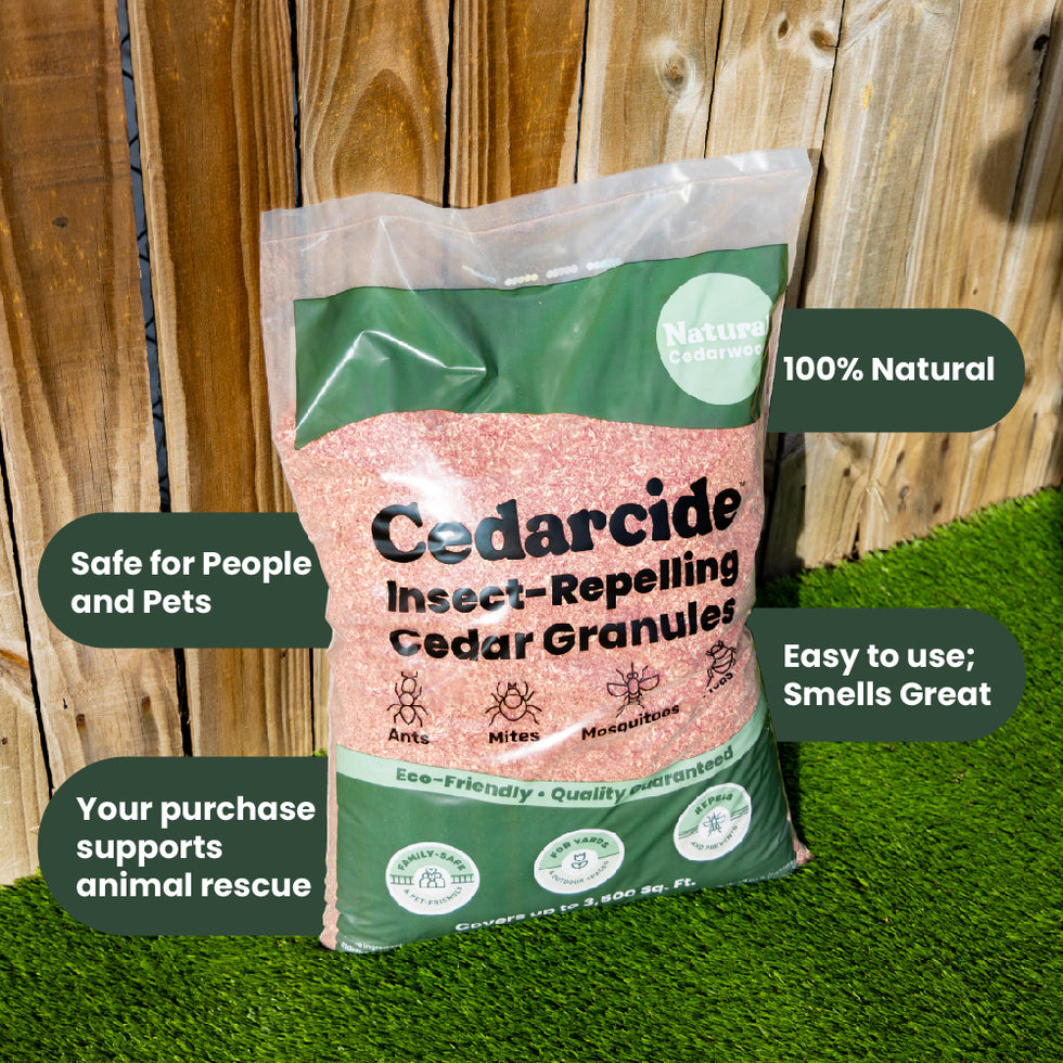 Say Goodbye to Biting Bugs with Cedar Granules | Cedarcide